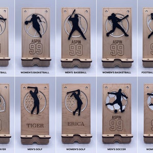 Sports and Recreation Cell Phone Stands - 66 Designs - Laser Ready File ...