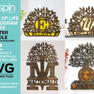 Tree of Life Monogram - MASTER BUNDLE - SVG - Laser Ready Files ...