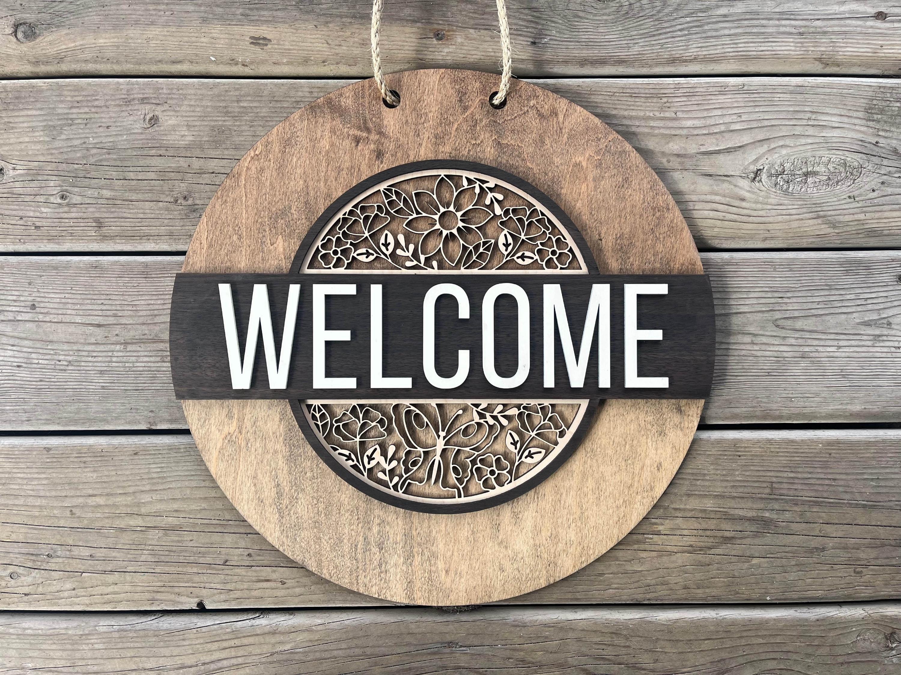 Interchangeable Welcome Sign - Glowforge and Lightburn Tested - for All ...