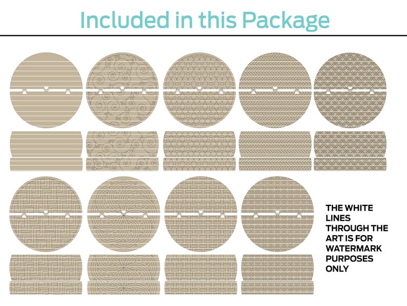 Assemble Round Blanks With 8 Different Patterns for Mix and - Etsy