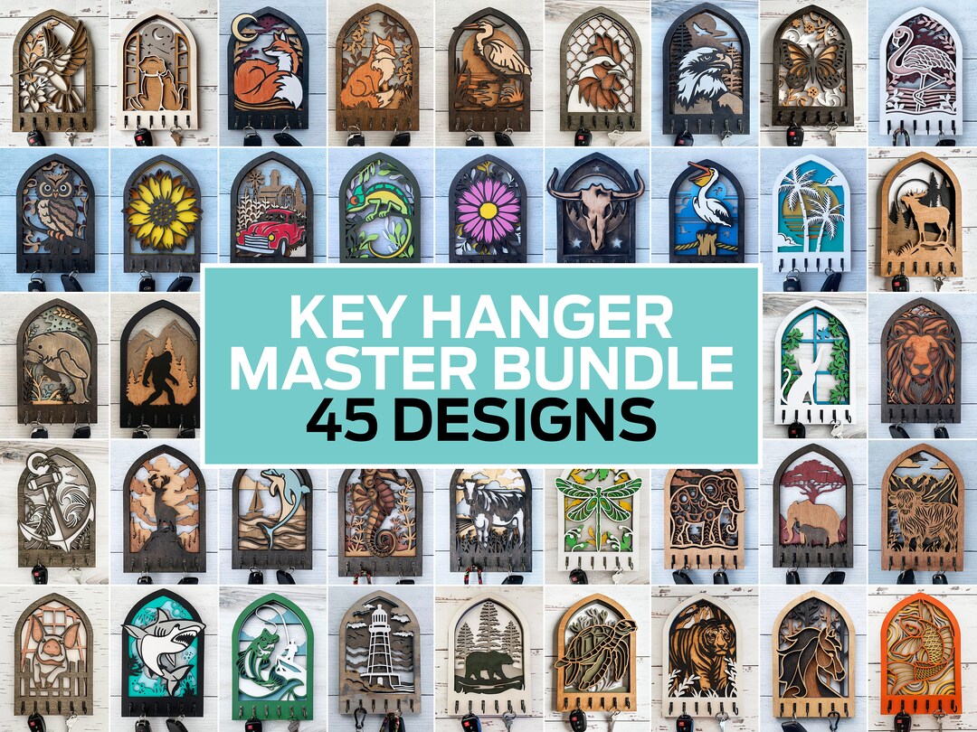 Master Bundle - Arch Key Hangers - 45 Designs Included - Laser Ready ...