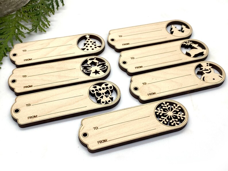 Gift/stocking Tags Laser Ready Files SVG Glowforge - Etsy Canada