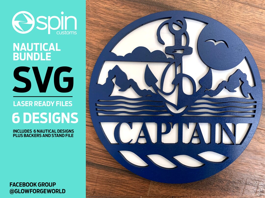 Nautical Theme Rounds - Digital Laser Ready Files - SVG - Etsy