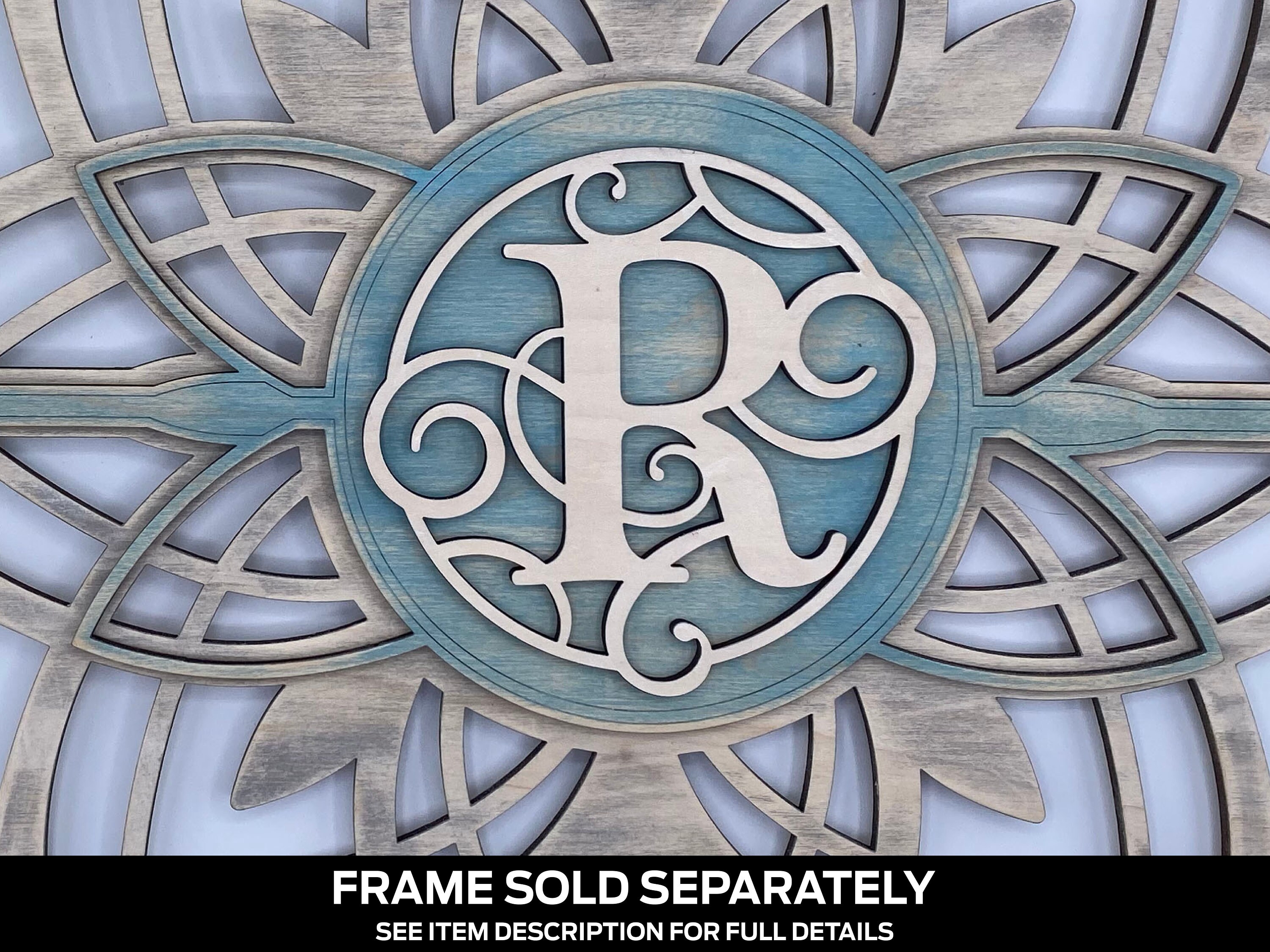 Swirl Letters Art for Layered Round Frame Sets ADD ON FILE - Etsy