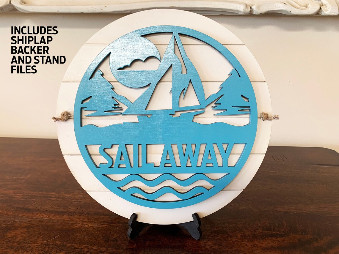 Nautical Theme Rounds Digital Laser Ready Files SVG - Etsy