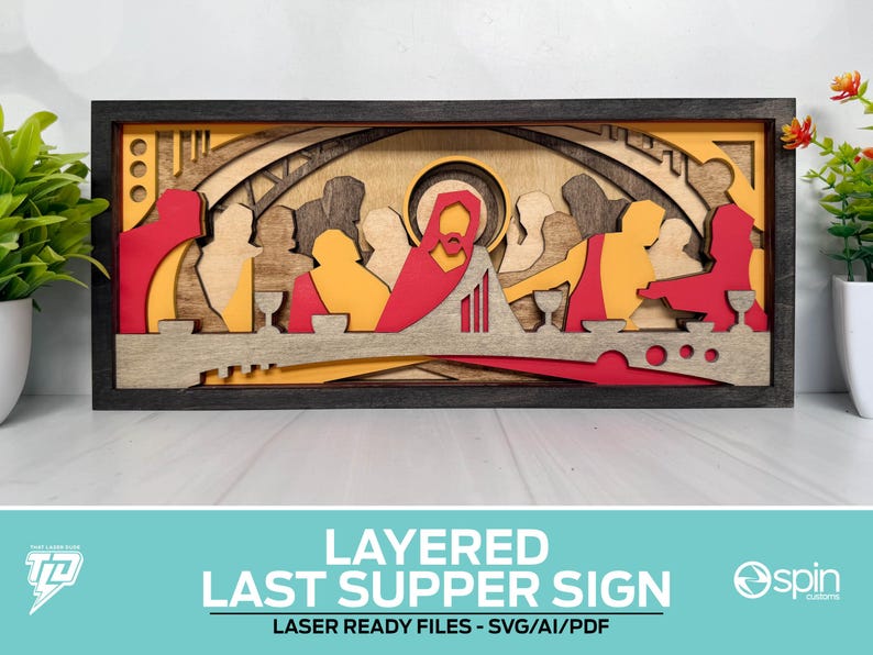 Abstract Last Supper - Multi Layer - Laser Ready Files - All Lasers ...