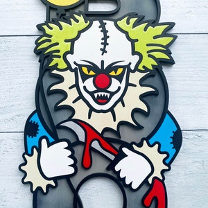 SCARY CLOWN "boo" Sign - Halloween - Laser Ready File - Glowforge and ...