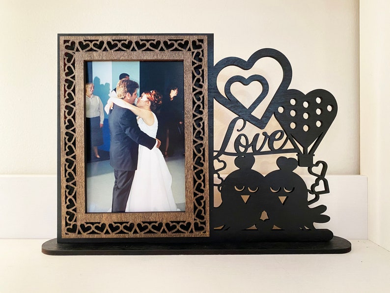 Love Birds Frame Laser Ready Digital File Glowforge and - Etsy