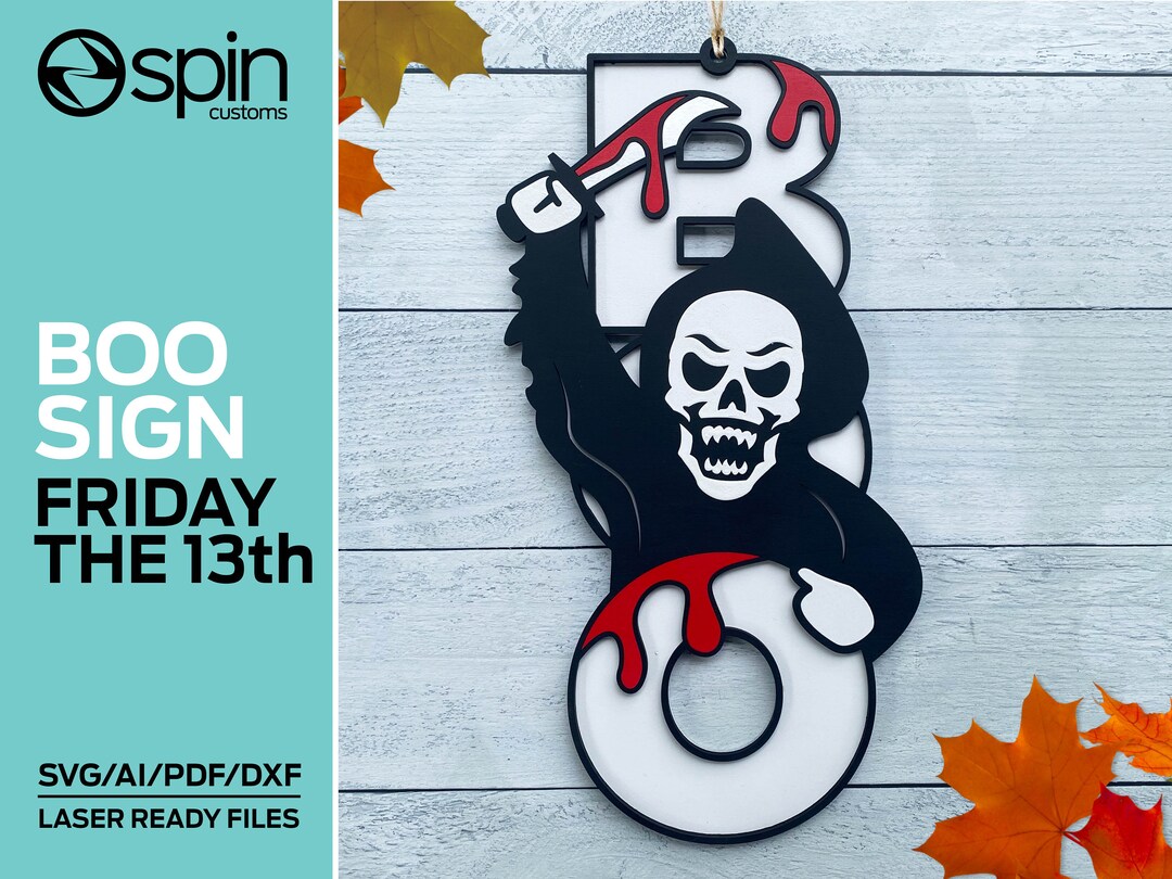 GRIM REAPER Skull "boo" Sign - Halloween - Laser Ready File - Glowforge ...