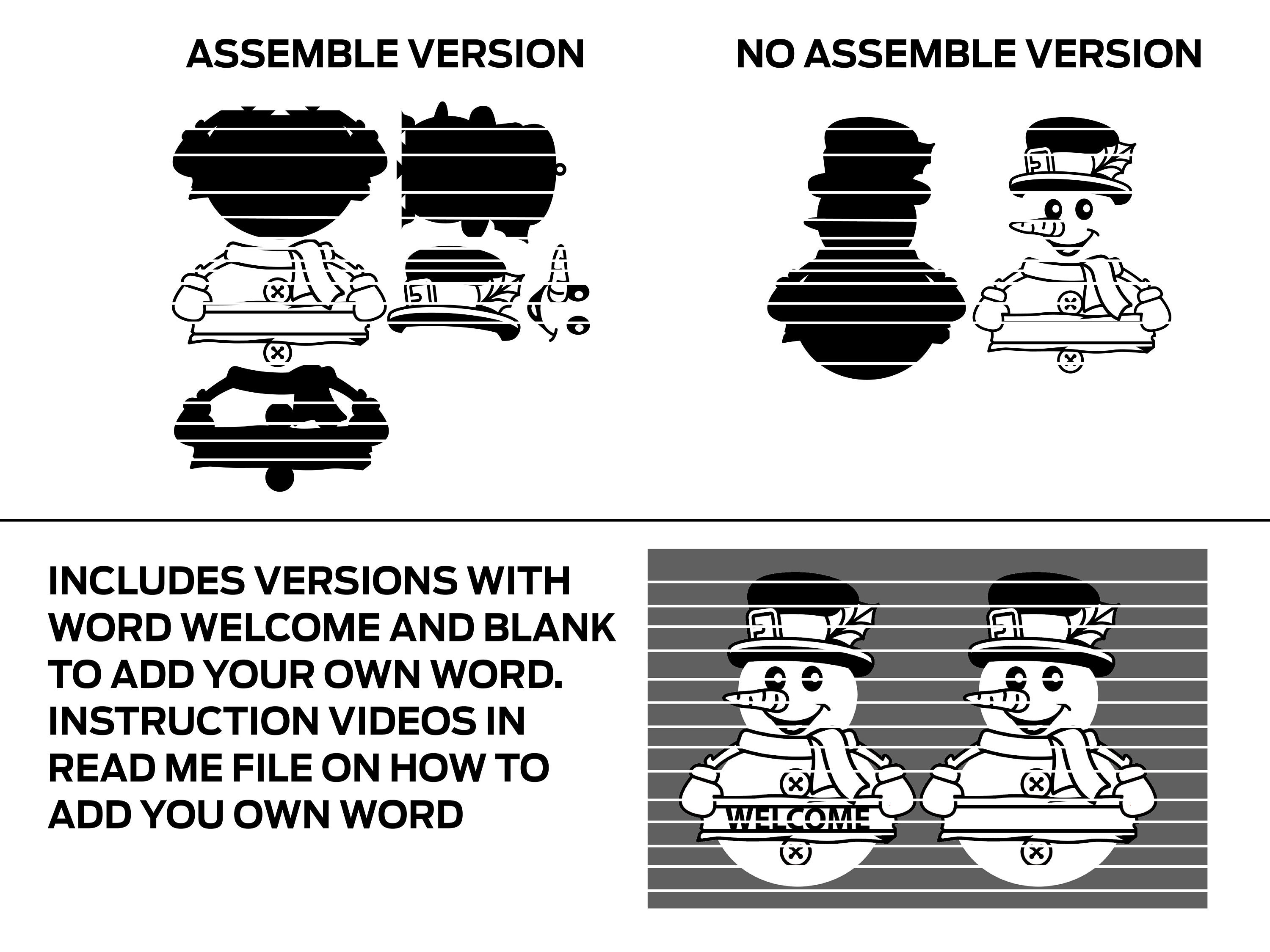 Snowman Layered Assemble and Non Assemble Sign Laser Cut - Etsy