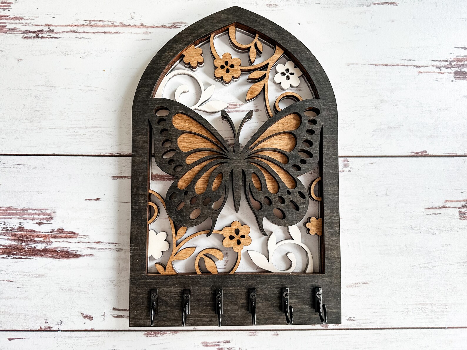 Butterfly Arch Key Hanger or Decor - Laser Ready File - Glowforge and ...