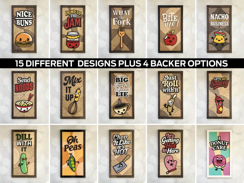 Kitchen Pun Signs - 15 Designs - Laser Ready Files - All Lasers - Etsy