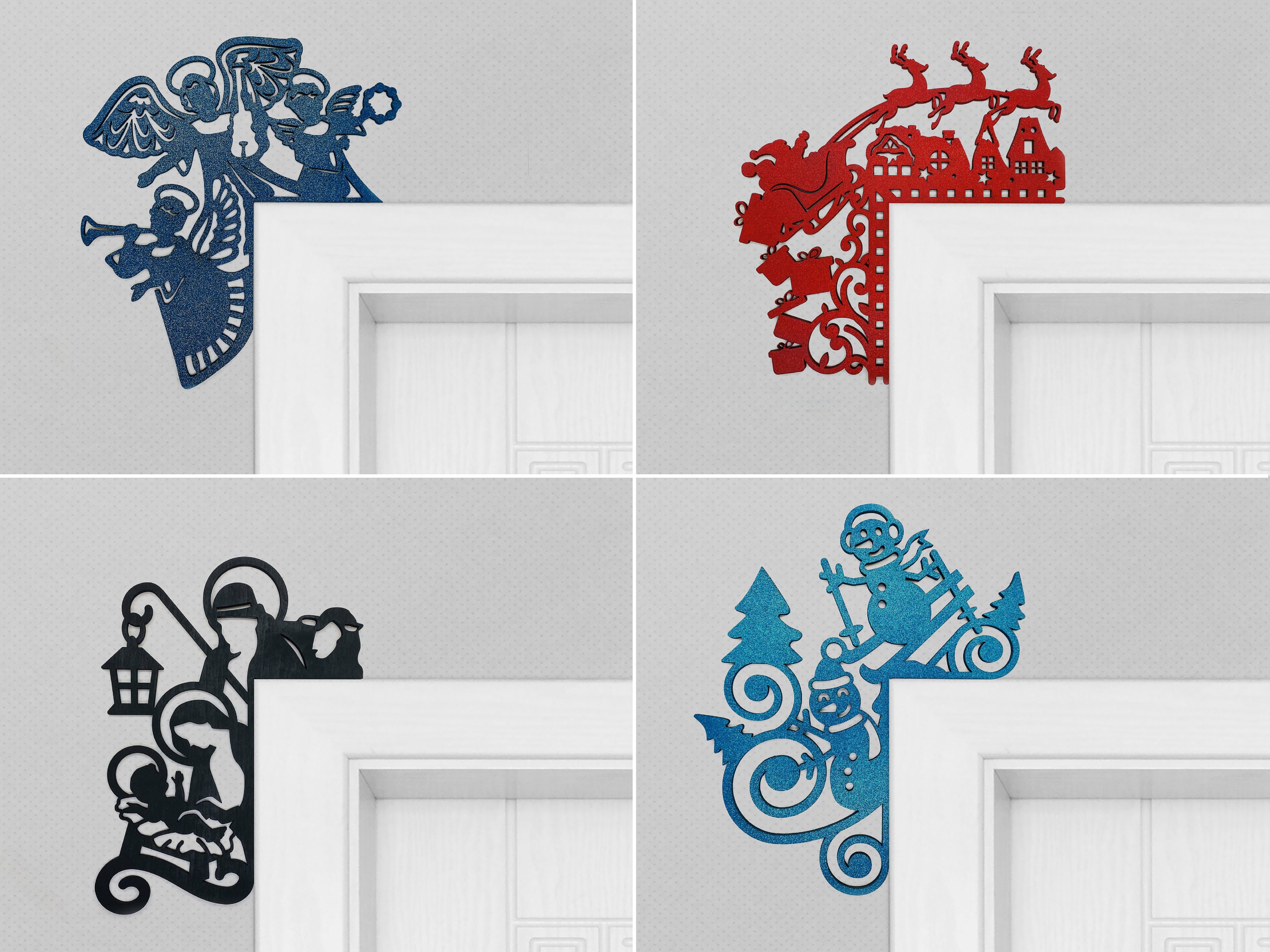 Trim Corners - Christmas Theme- 16 Files - SVG/AI/DXF - Laser Ready ...