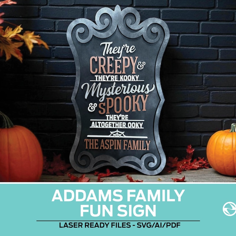 Sign on the Addams Family - Etsy