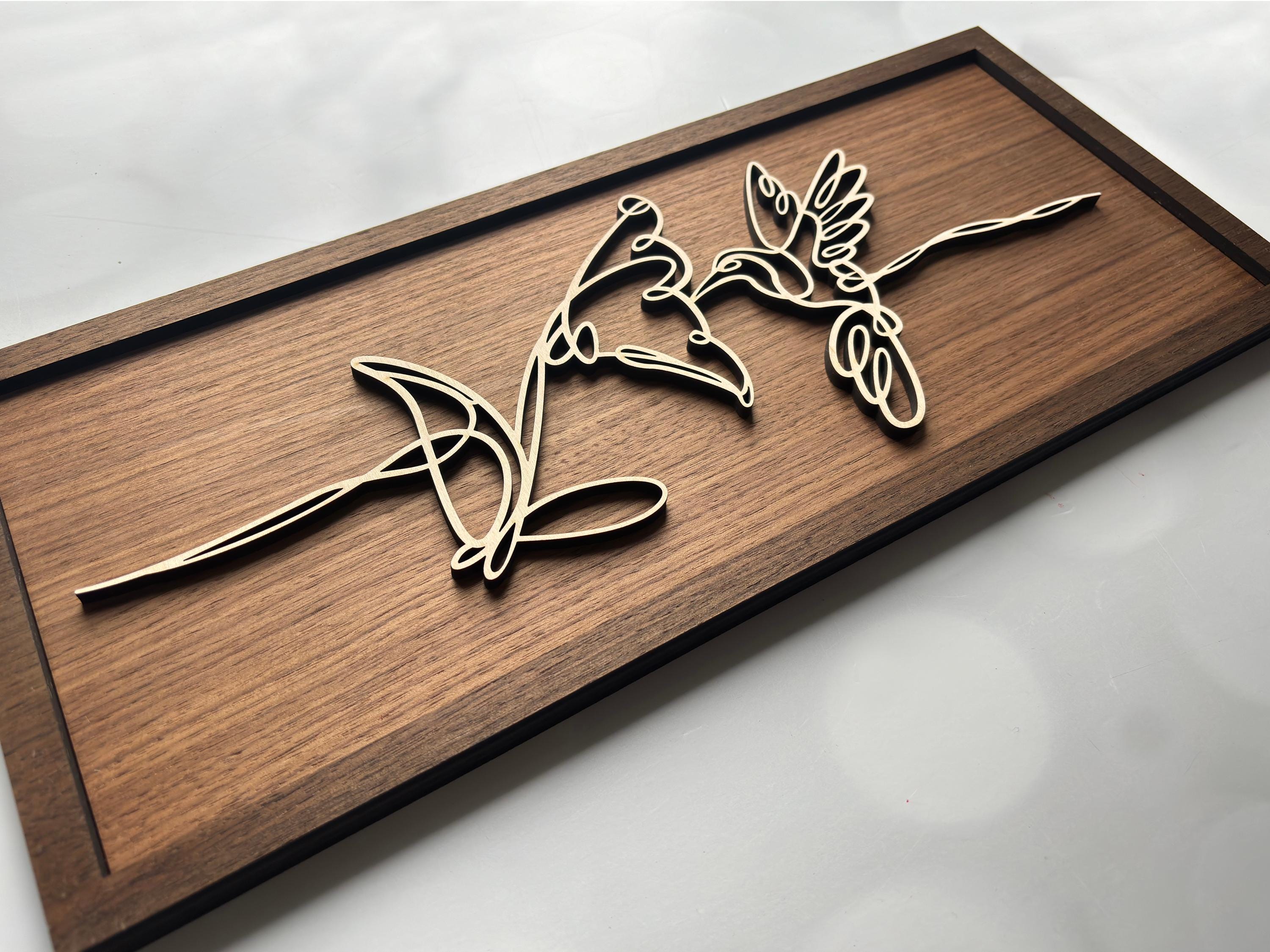 Birds "doodles" Line Art Signs - 5 Designs - Glowforge and Lightburn ...