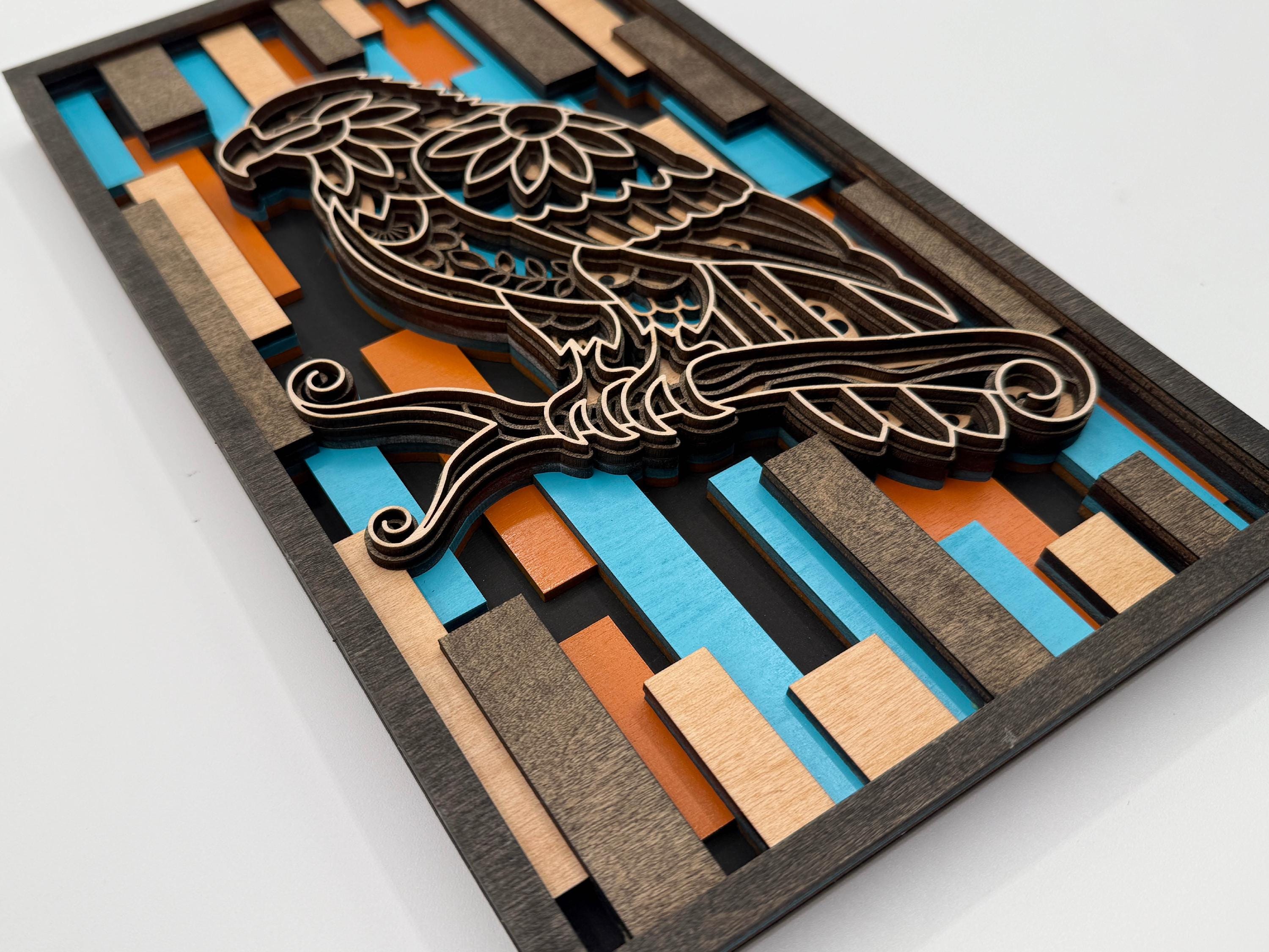Layered Eagle Sign - Laser Ready File - All Lasers - Etsy