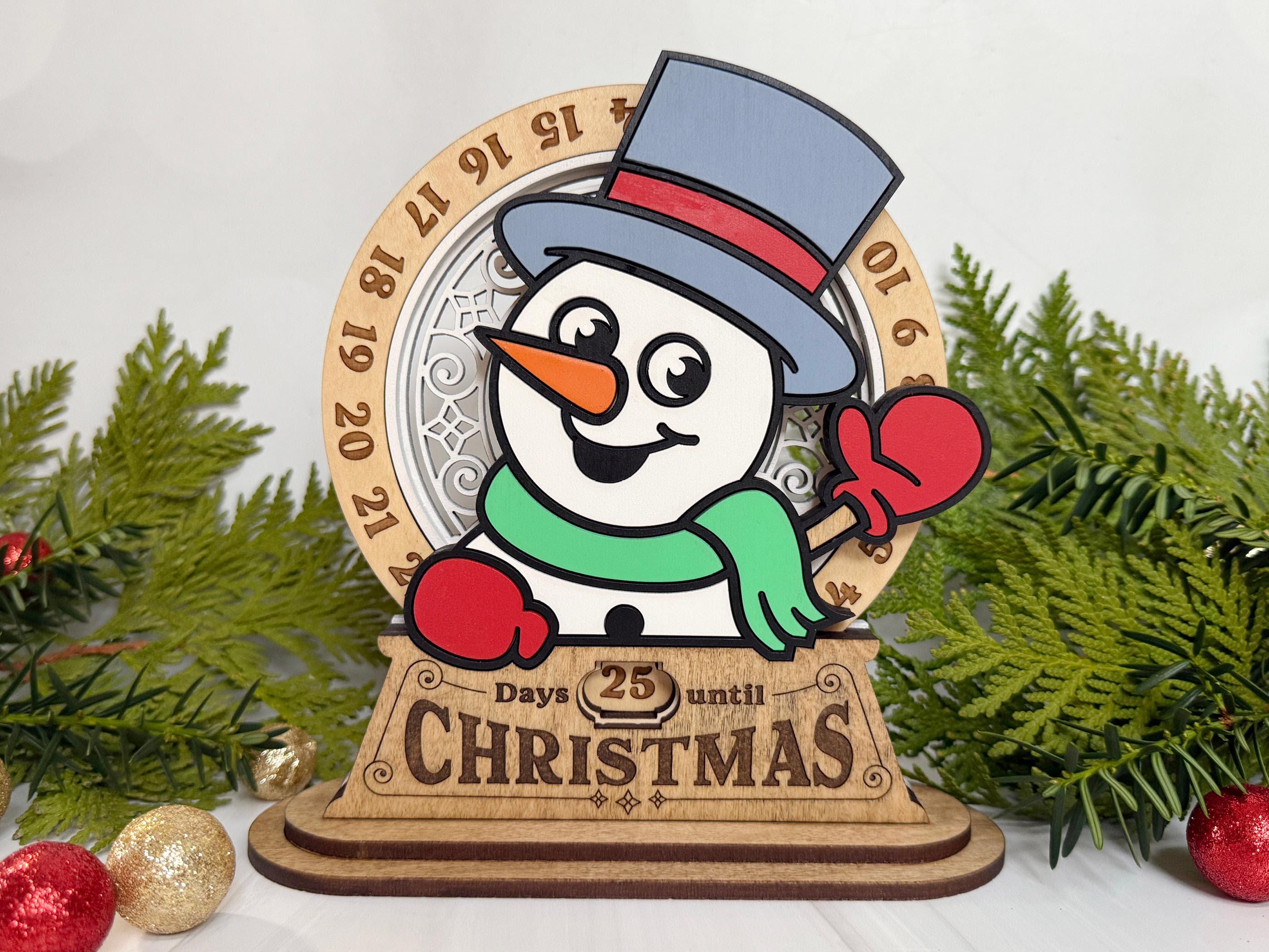 Snowman Christmas Countdown Advent Calendar Stand - 2 Variations ...
