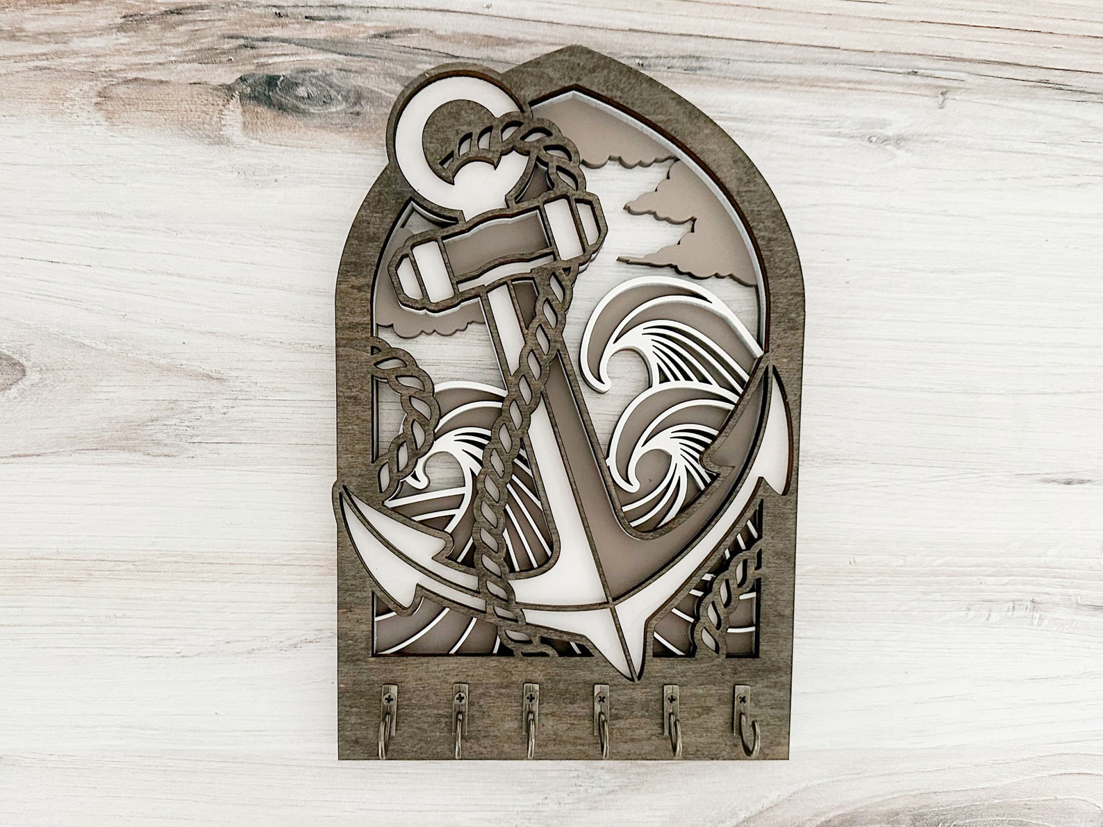 Anchor Arch Key Hanger or Decor - Laser Ready File - Glowforge and All ...