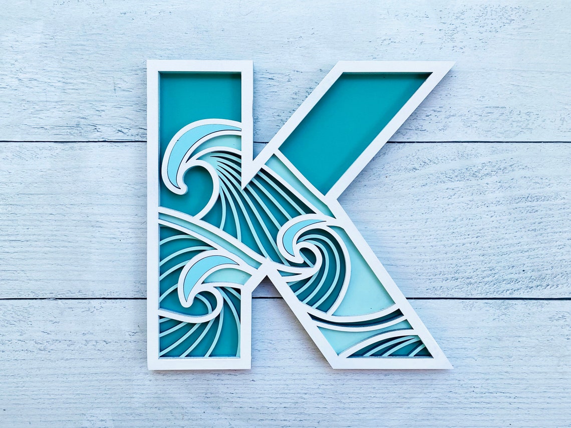Wave Letters - Options for Different Layers - Laser Cut Files ...