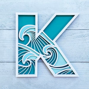 Wave Letters - Options for Different Layers - Laser Cut Files ...