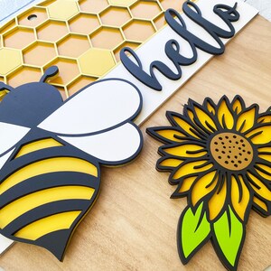Bumble Bee "hello" Sign - Laser Cut File - Includes Assemble Version to ...
