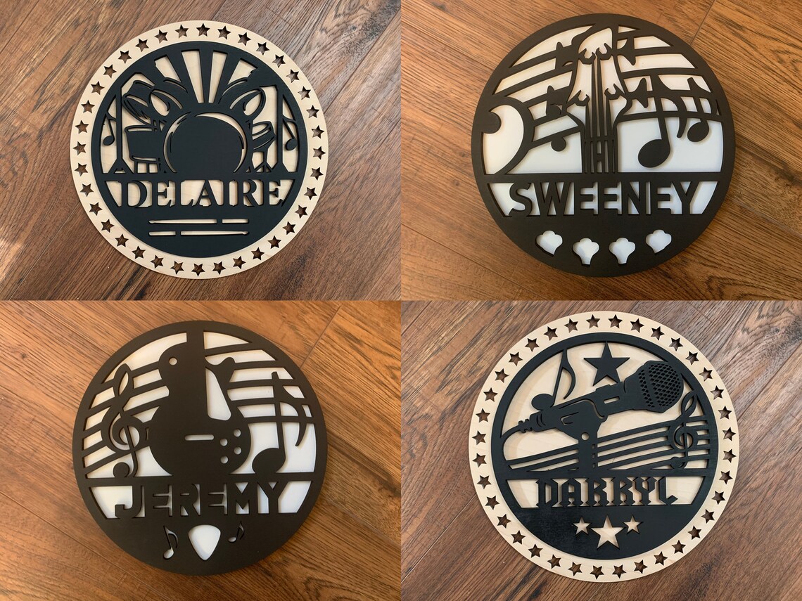 Music Rounds Bundle 10 Laser Ready Digital Files SVG - Etsy