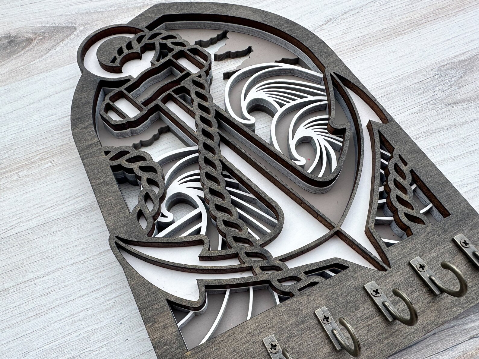 Anchor Arch Key Hanger or Decor - Laser Ready File - Glowforge and All ...
