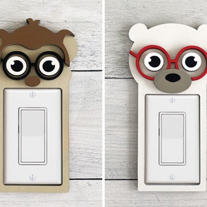 Master Bundle - Zoo Animal Light Switch Decor - 15 Designs - Laser ...