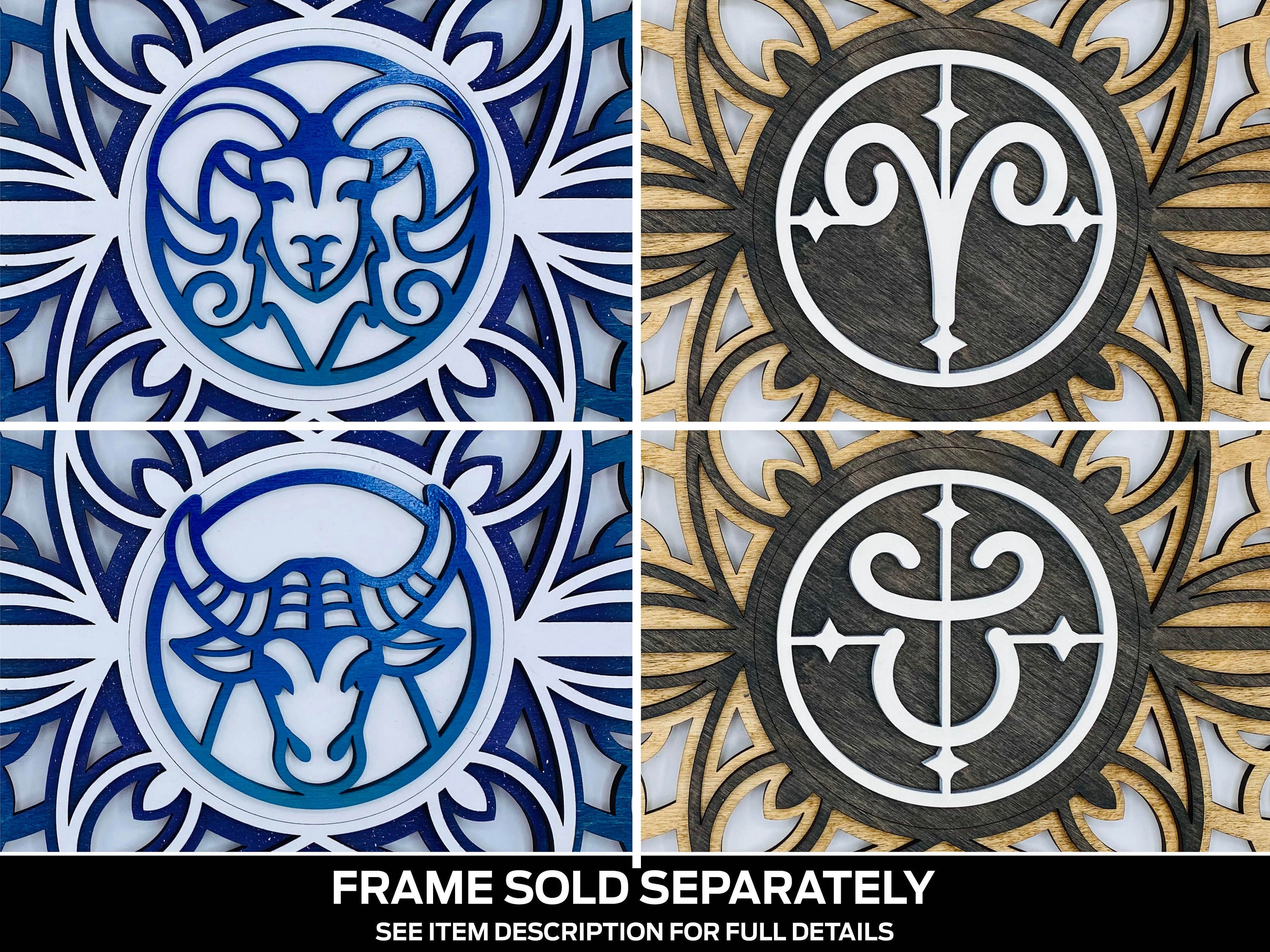 Zodiac Art for Layered Frame Sets ADD ON FILE Laser Ready - Etsy