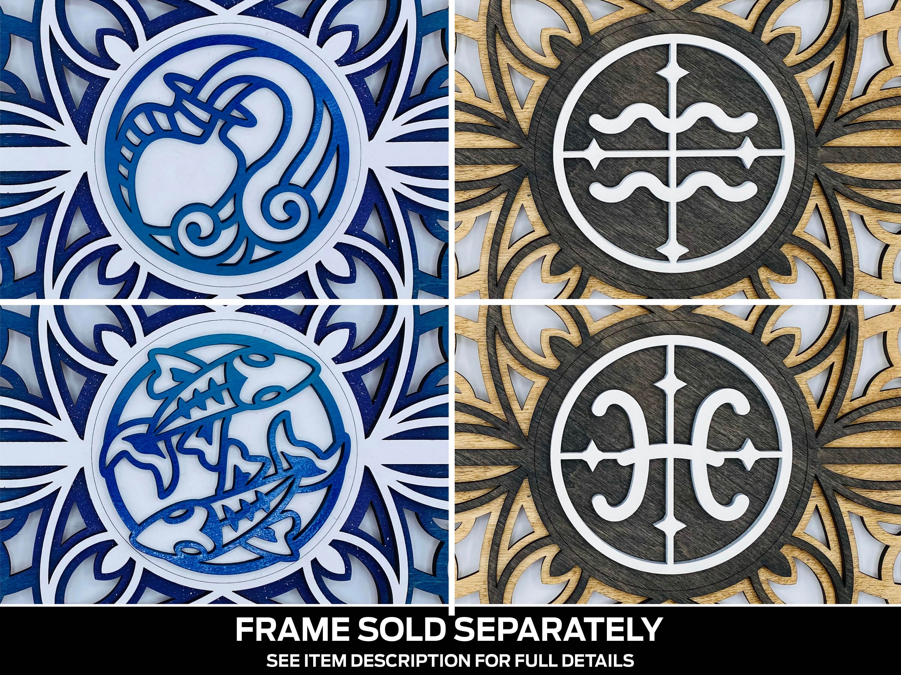 Zodiac Art for Layered Frame Sets ADD ON FILE Laser Ready - Etsy