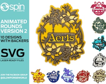 Animated Rounds Bundle Digital Laser Ready Files SVG | Etsy