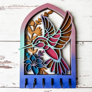 Hummingbird Arch Key Hanger or Decor - Laser Ready File - Glowforge and ...
