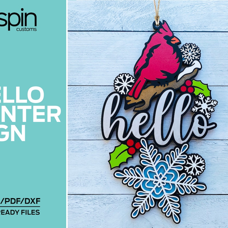 Hello Winter Sign - Etsy