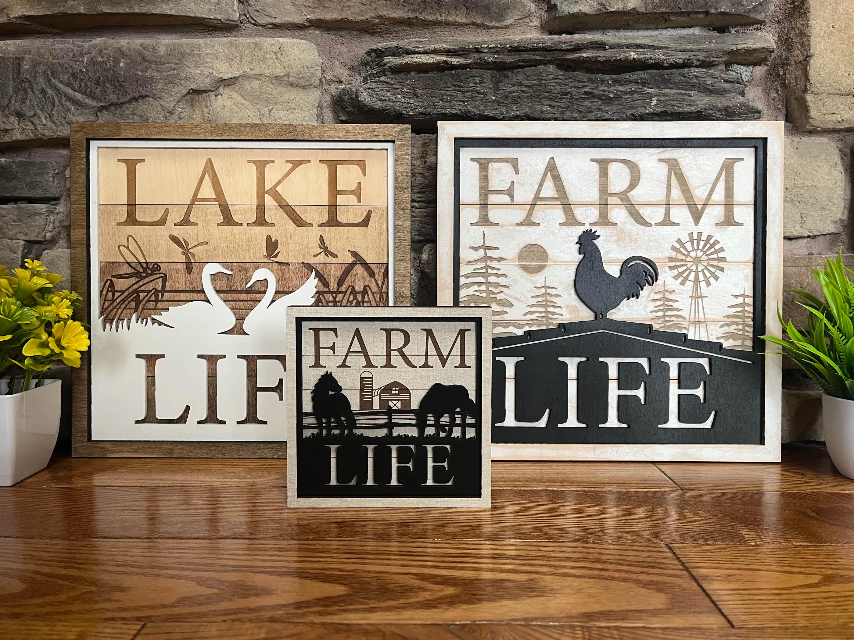 LIFE Signs and Stands - 18 Designs - Laser Ready Files - All Lasers - Etsy