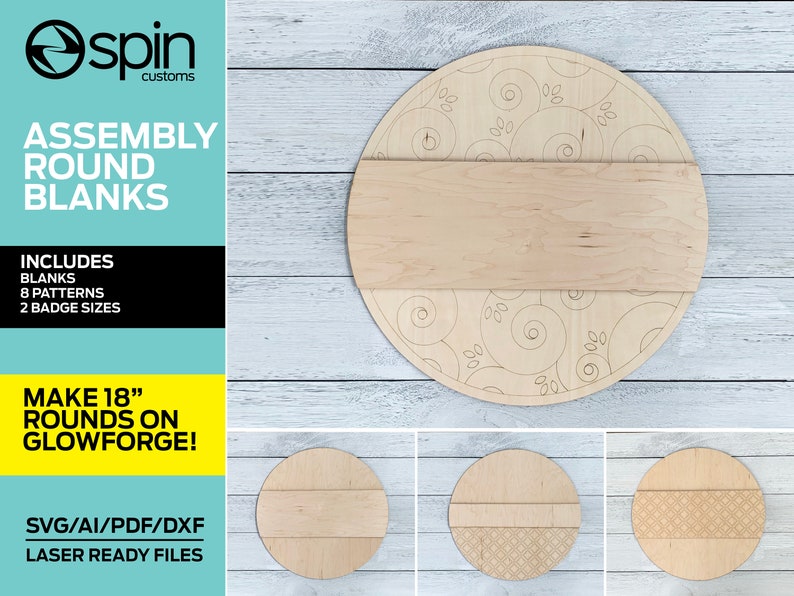 Assemble Round Blanks With 8 Different Patterns for Mix and Match ...