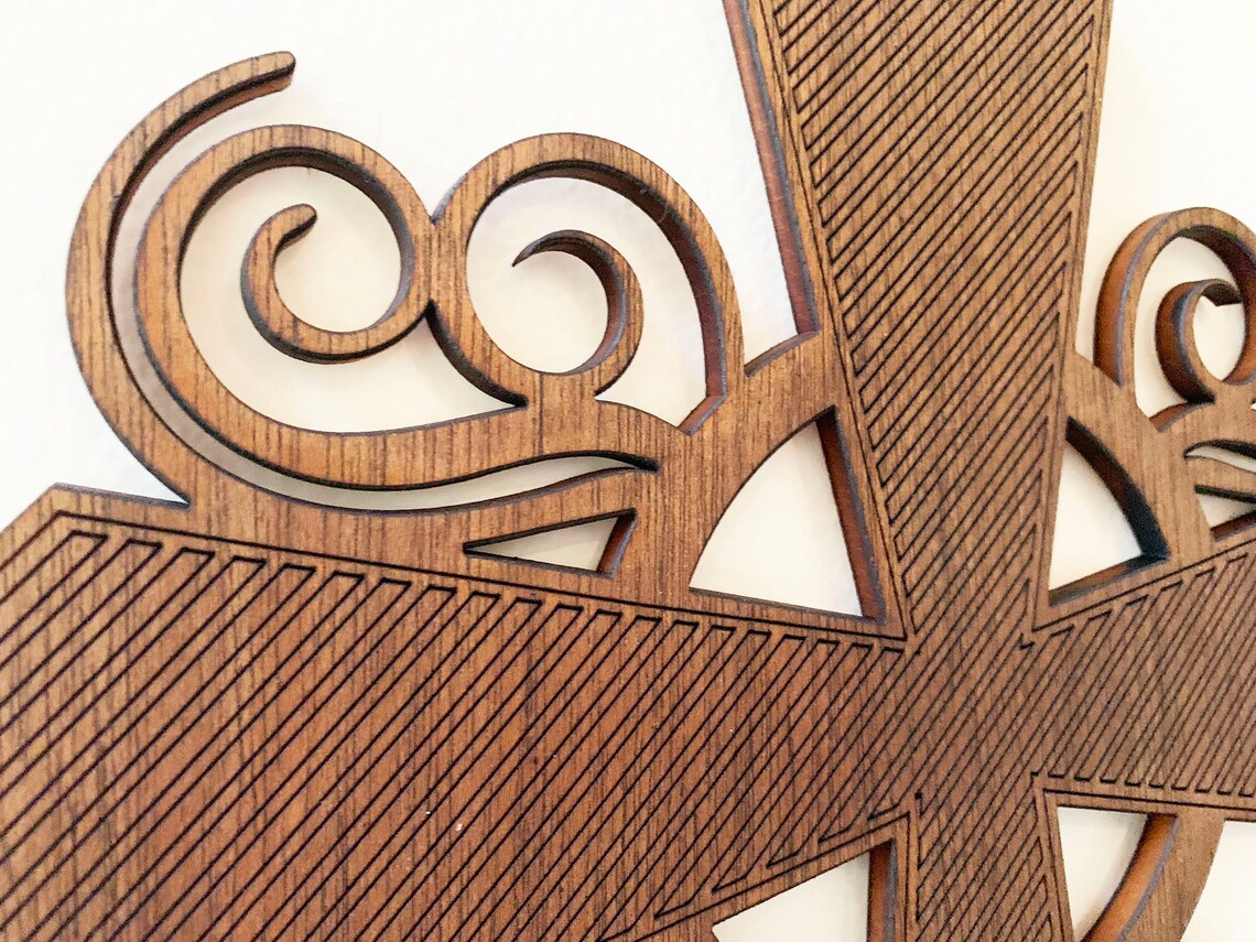 Cross - Digital File - Swirl Design - SVG - Glowforge - Cricut - Etsy