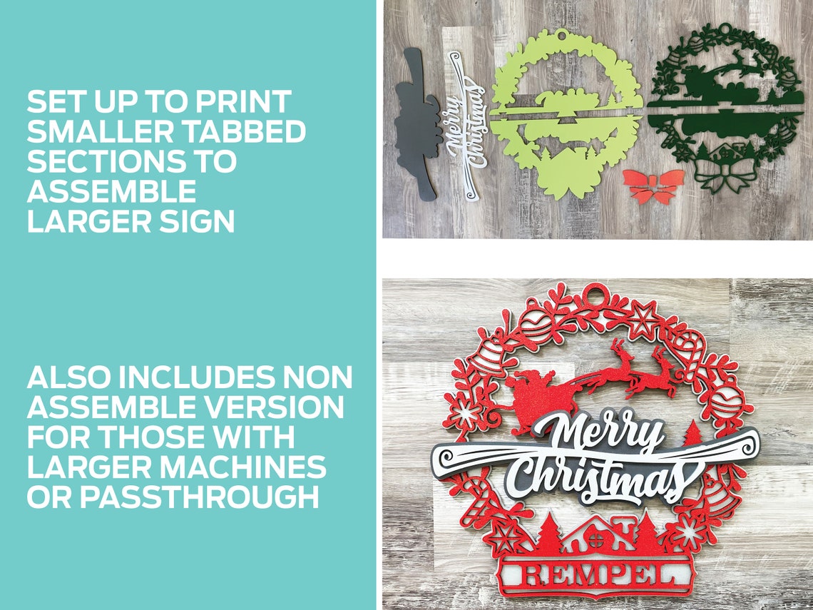 Christmas Wreaths MASTER BUNDLE Multi-layer Assemble and Non - Etsy