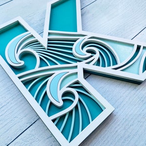 Wave Letters AND Ornaments - Laser Cut Files - Includes Full Alphabet ...