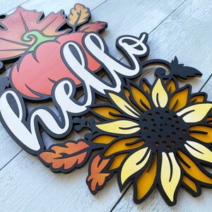 Hello Fall Sign - Laser Ready File - Glowforge and ALL Lasers or Cricut ...