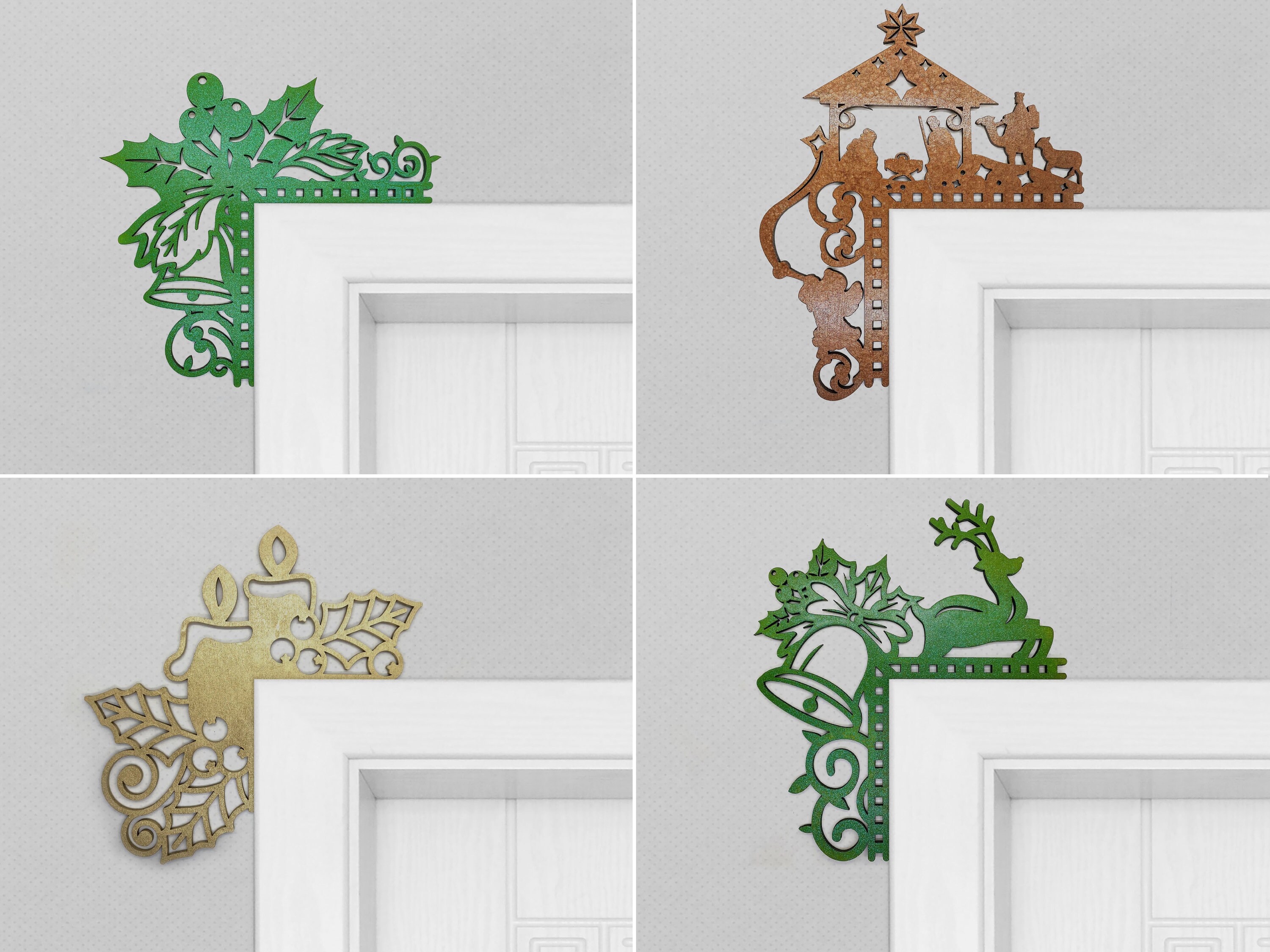 Trim Corners - Christmas Theme- 16 Files - SVG/AI/DXF - Laser Ready ...