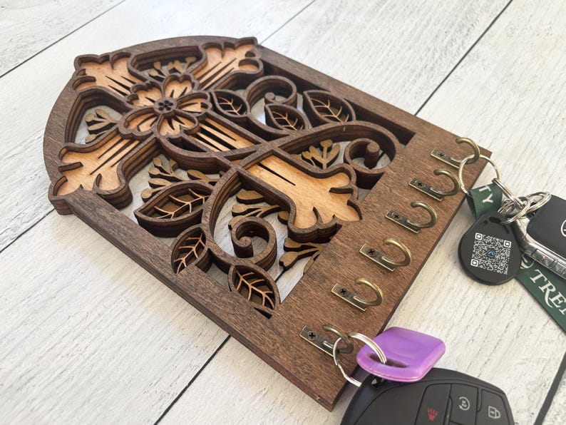Cross Arch Key Hanger or Decor - Laser Ready File - Glowforge and All ...