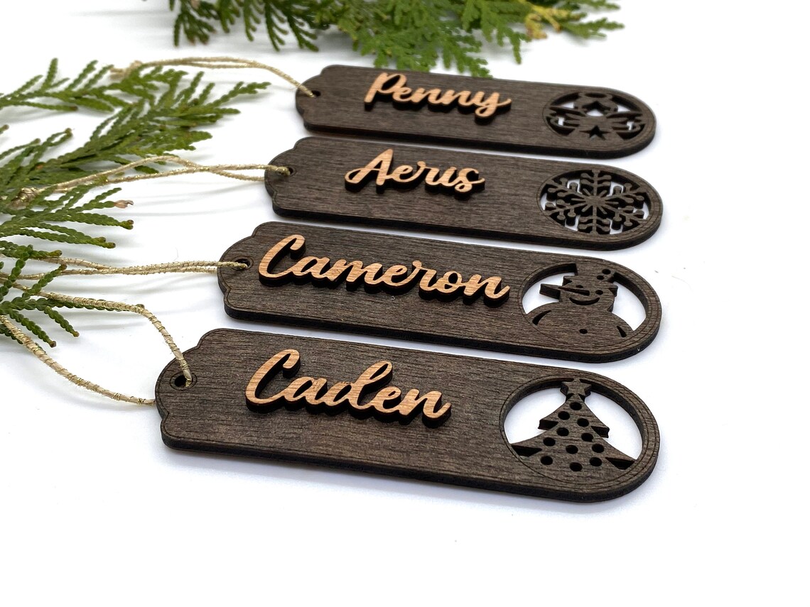 Gift/stocking Tags Laser Ready Files SVG Glowforge - Etsy