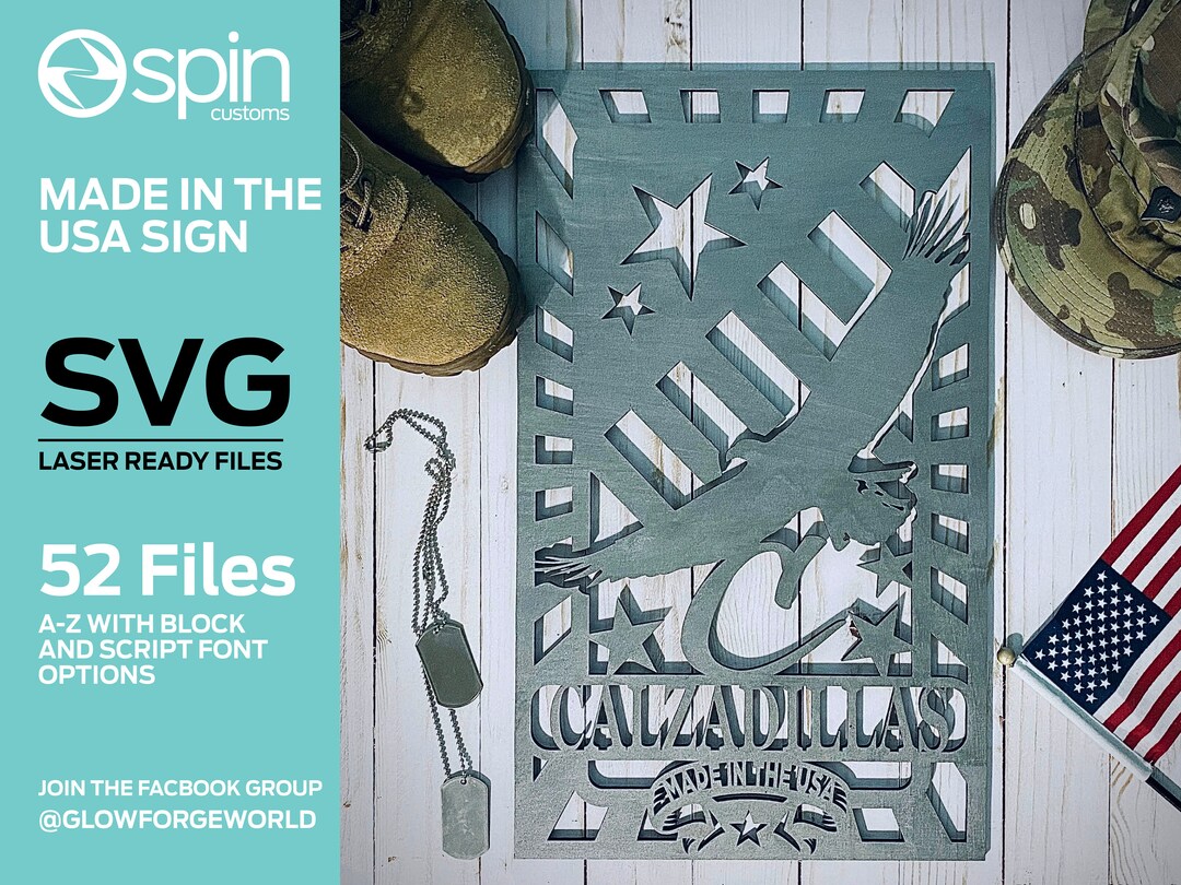 Personalized Sign - Made in the USA - Digital Files - Full Alphabet ...