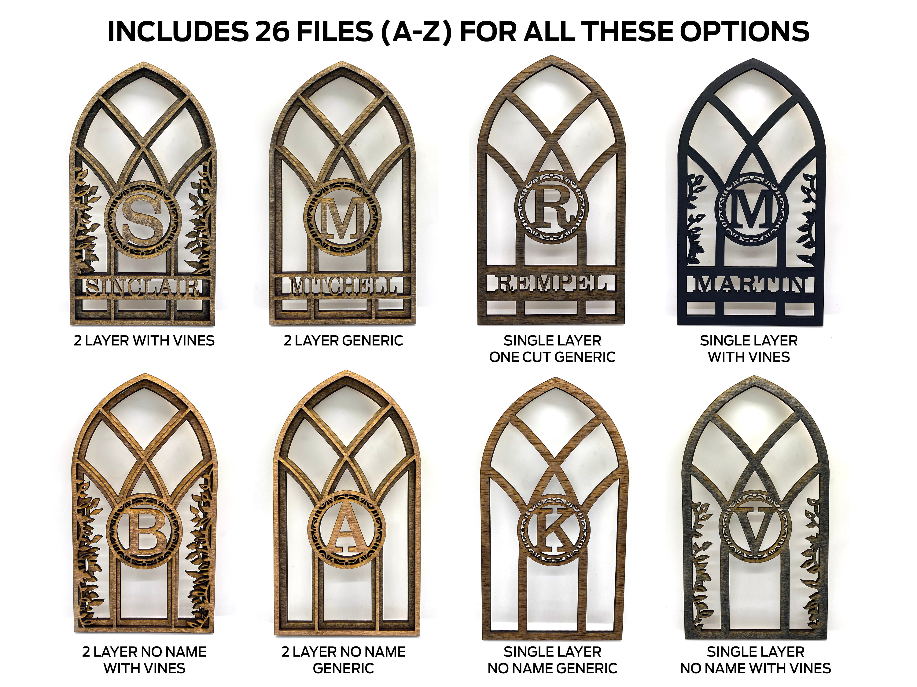 Arch Window Monograms Digital Laser Ready File SVG 316 - Etsy