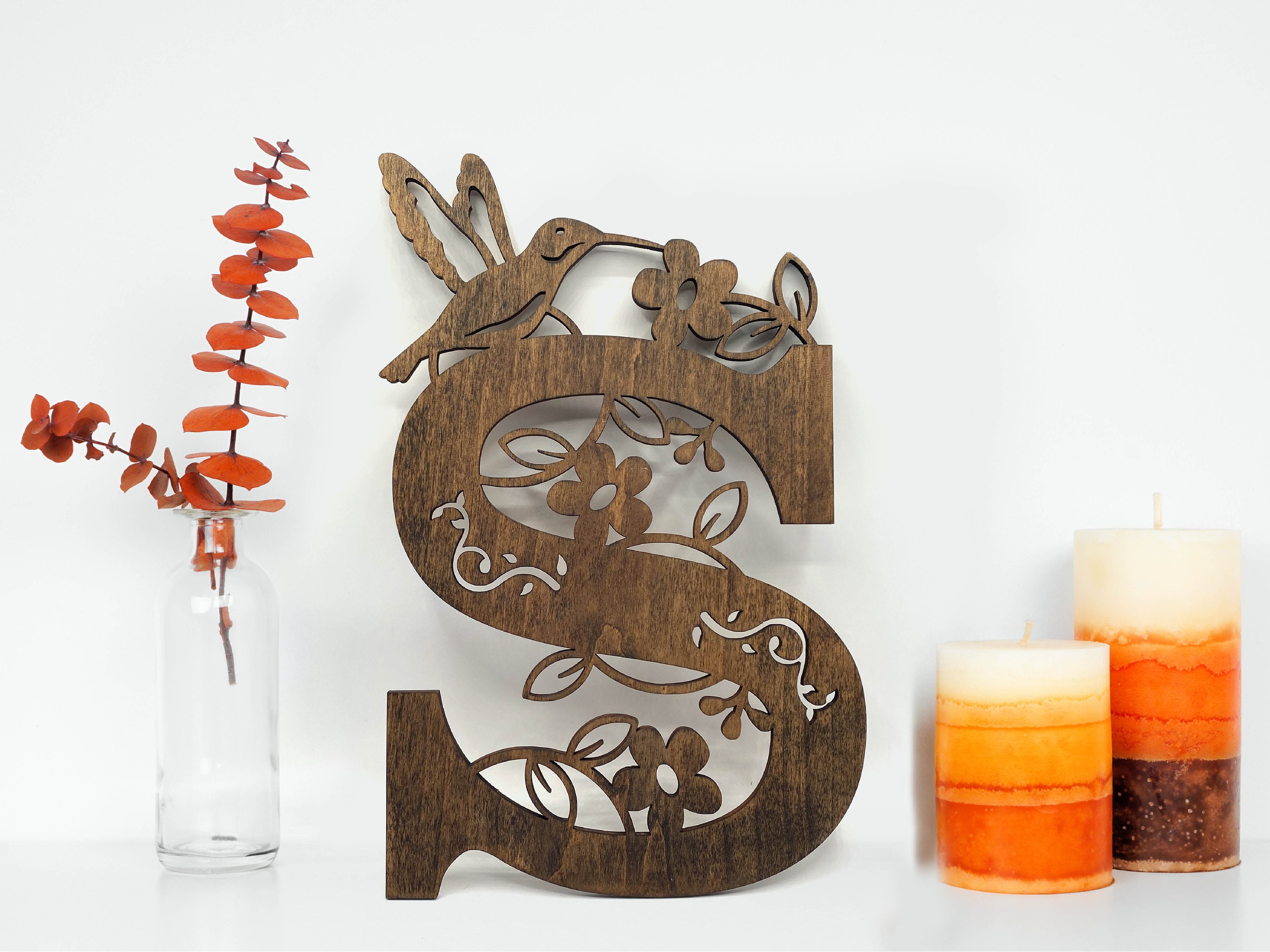 Generic Hummingbird Monogram No Split Version Laser Ready - Etsy