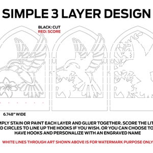 Hummingbird Arch Key Hanger or Decor - Laser Ready File - Glowforge and ...