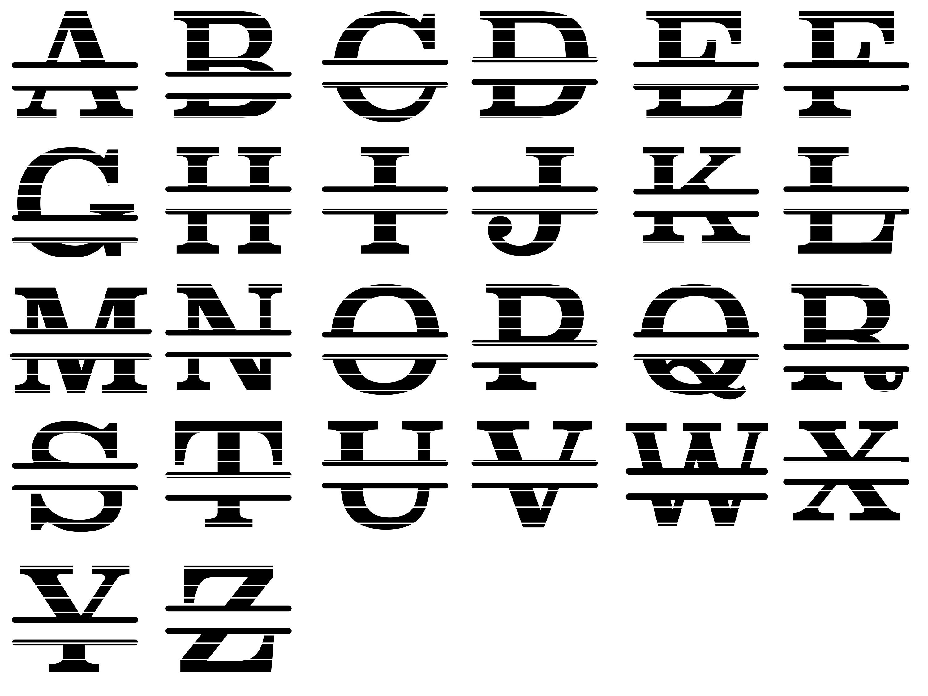 Split Letter Monogram Art for Layered Round Frame Set ADD ON - Etsy