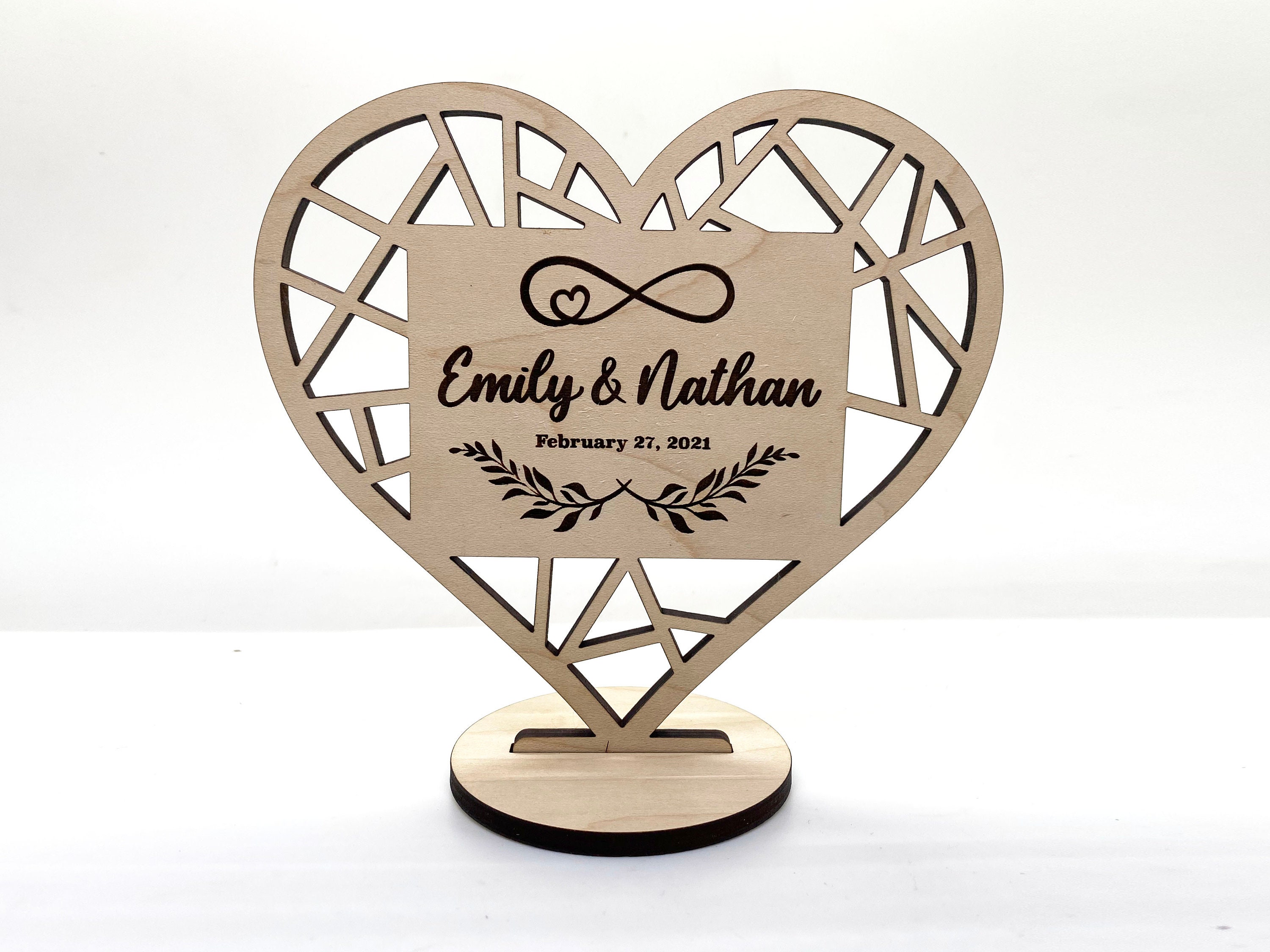 Heart Stands With Engrave Area - Laser Ready File - Glowforge and All ...