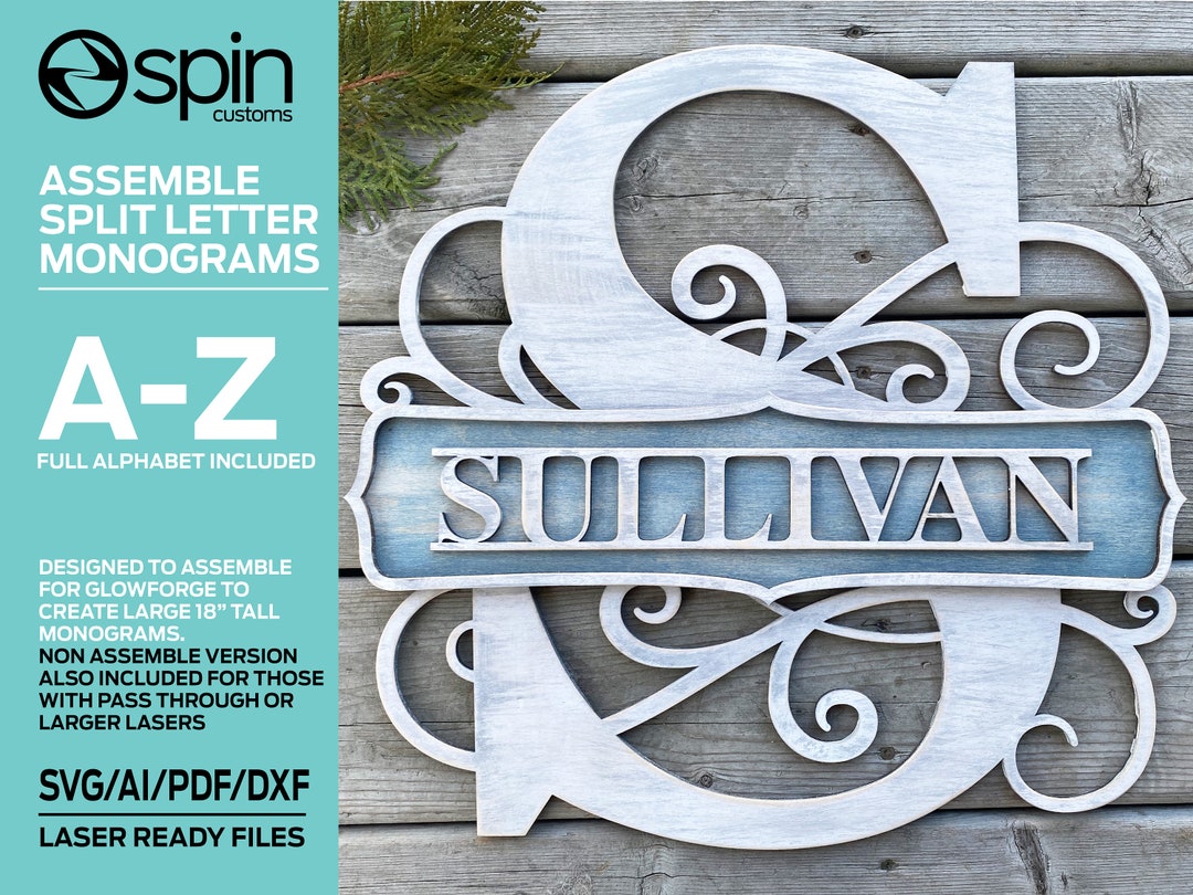 Multi-layer Monogram Assembly and Non Assembly Versions - Laser Cut ...