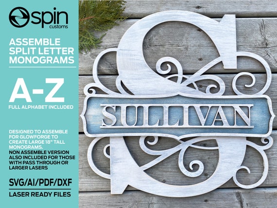 Multi-layer Monogram Assembly and Non Assembly Versions - Etsy